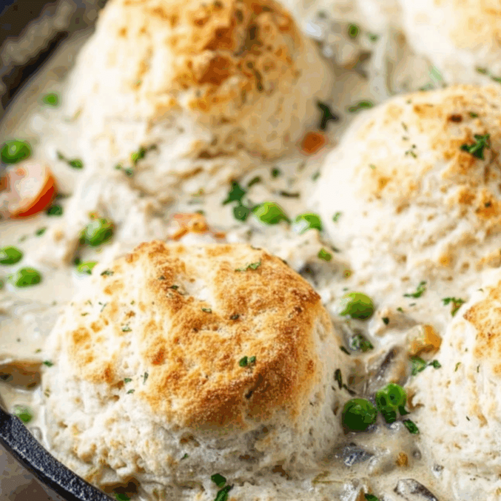 Country Chicken and Biscuits: Easy Comfort Food Recipe - Yummy Temple