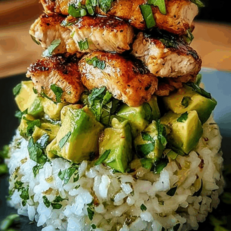 Honey Lime Chicken and Avocado Rice Stack – Easy Summer Recipe - Yummy ...