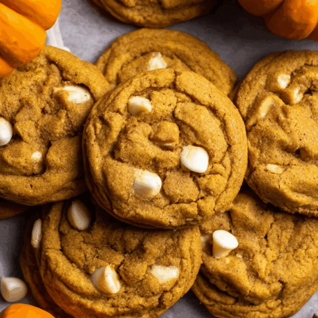 Pumpkin White Chocolate Chip Cookies – Easy Fall Recipe - Yummy Temple
