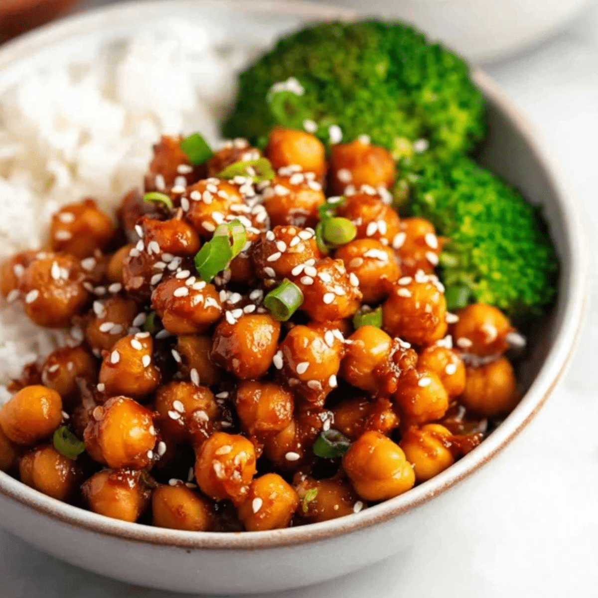Vegan Sticky Sesame Chickpeas - 15-Minute Delicious Recipe - Yummy Temple