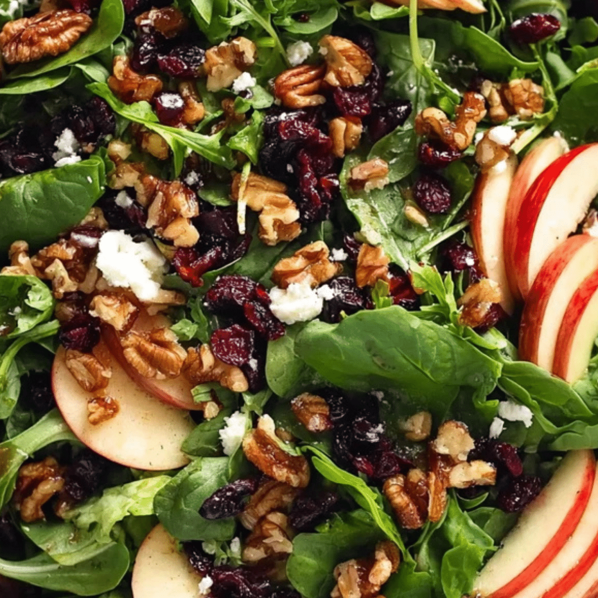 Apple Cranberry Walnut Salad – Best Fall Salad Idea - Yummy Temple