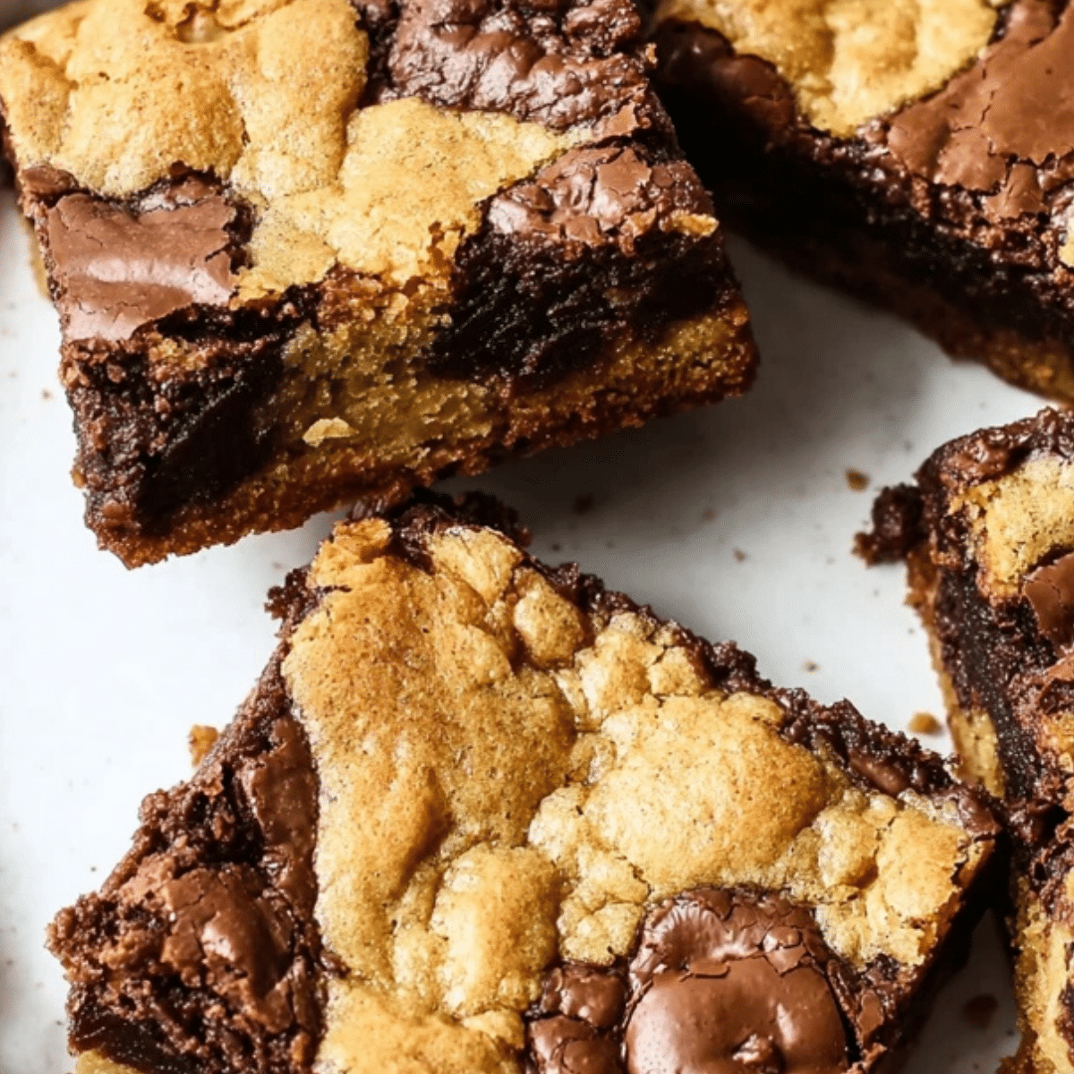 Brookie Recipe – Easy Chocolate Chip Cookie and Brownie Bars - Yummy Temple