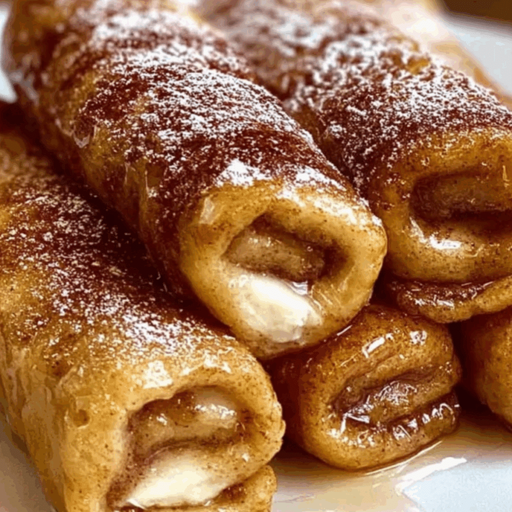 Cinnamon Roll French Toast Roll-Ups - Yummy Temple