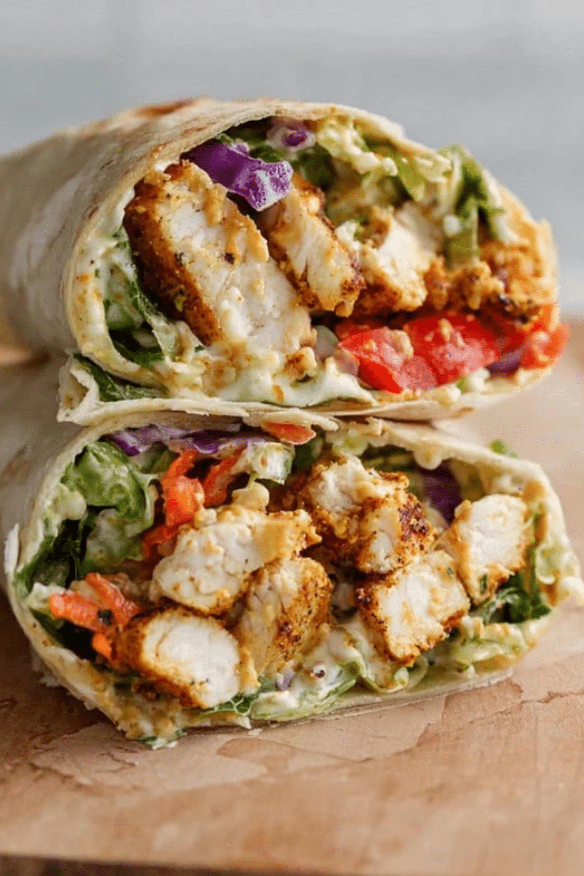 Honey Mustard Chicken Wraps - Yummy Temple