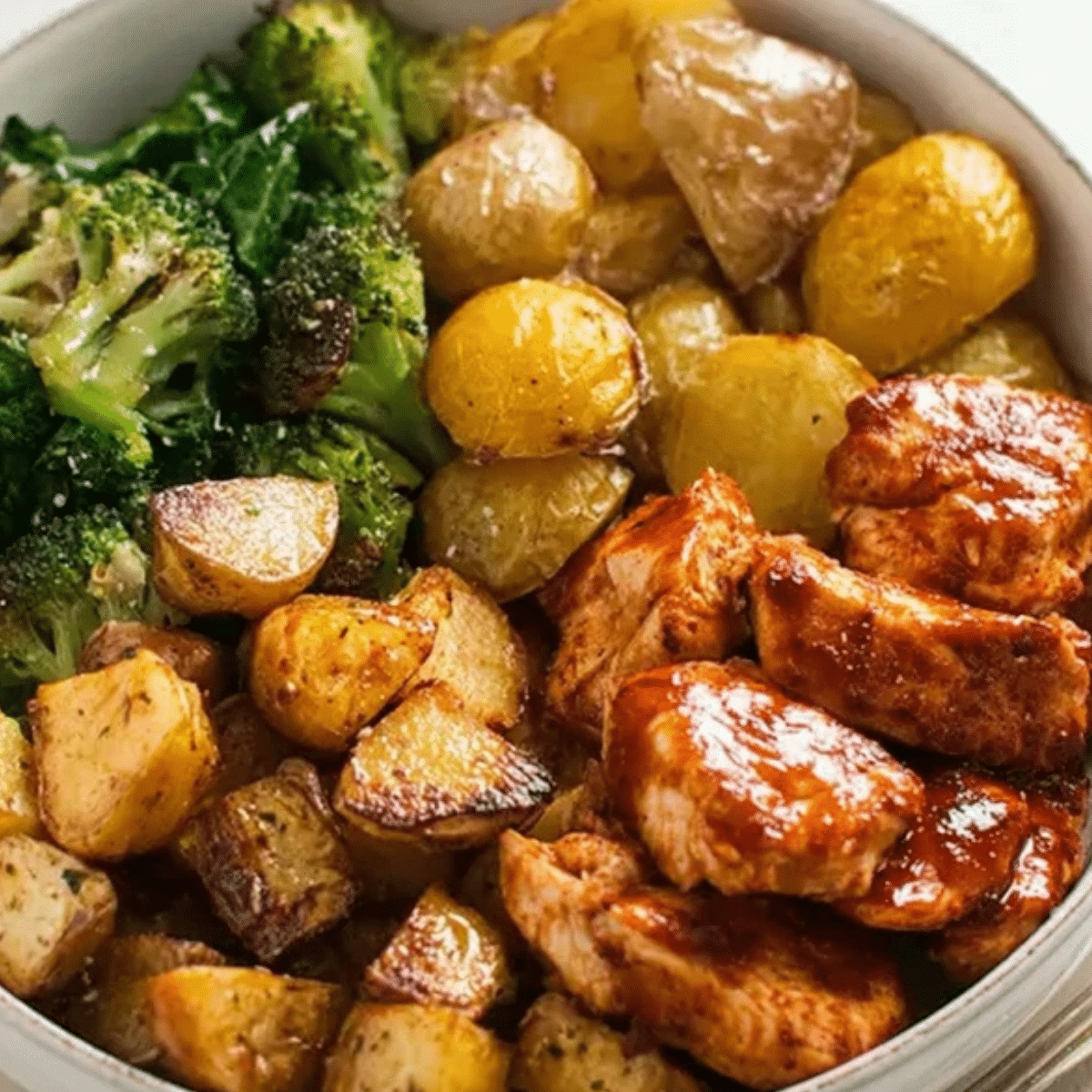 Chicken and Roasted Potato Bowl – Easy, Healthy Recipe - Yummy Temple