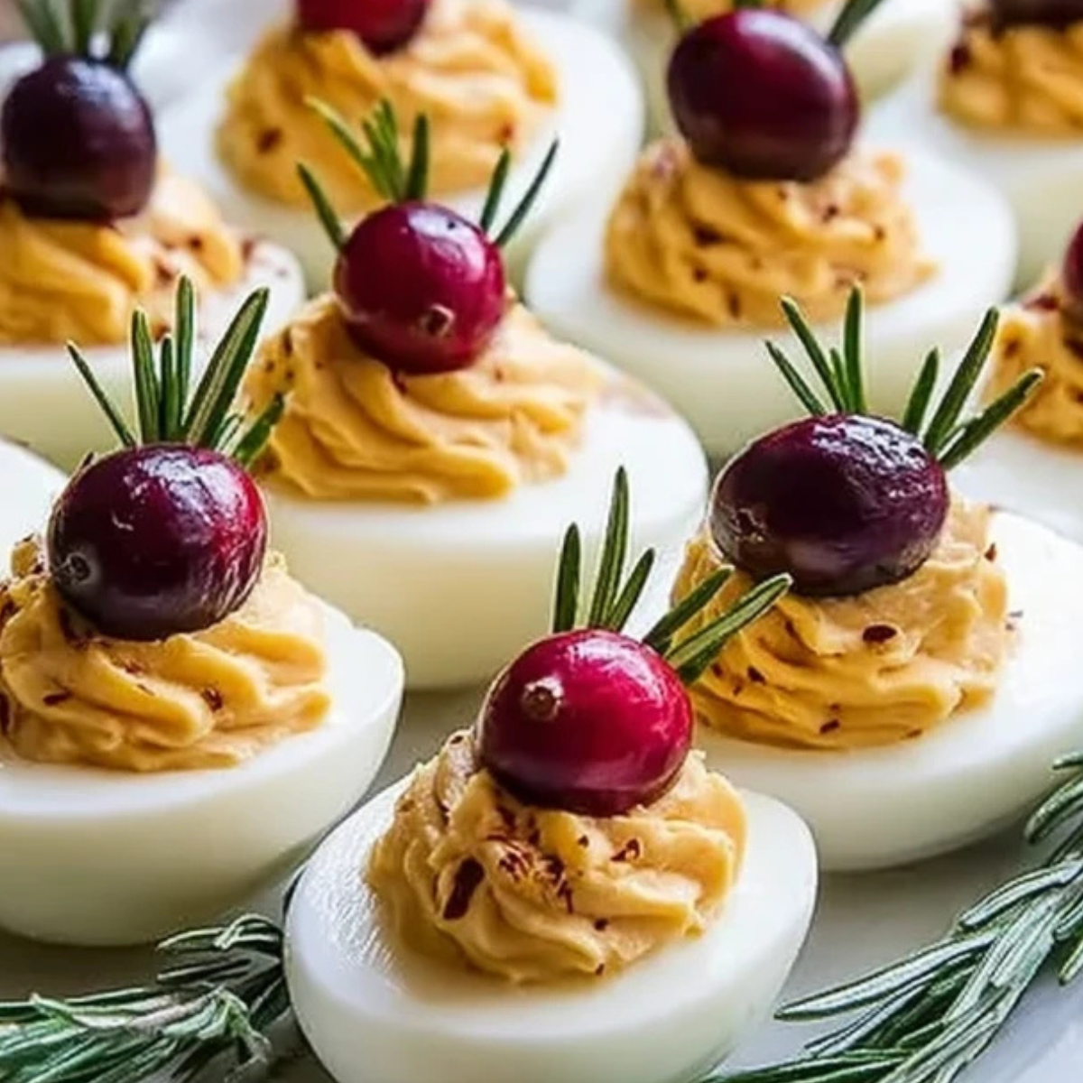 Harvest Cranberry Deviled Eggs – Easy Fall Favorite - Yummy Temple
