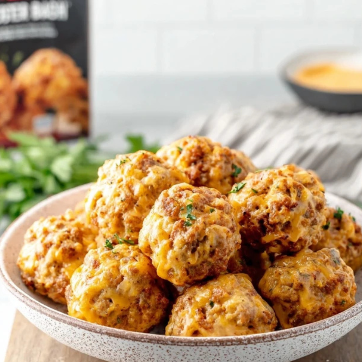 Cheddar Bay Sausage Balls - Easy and Savory Snack - Yummy Temple