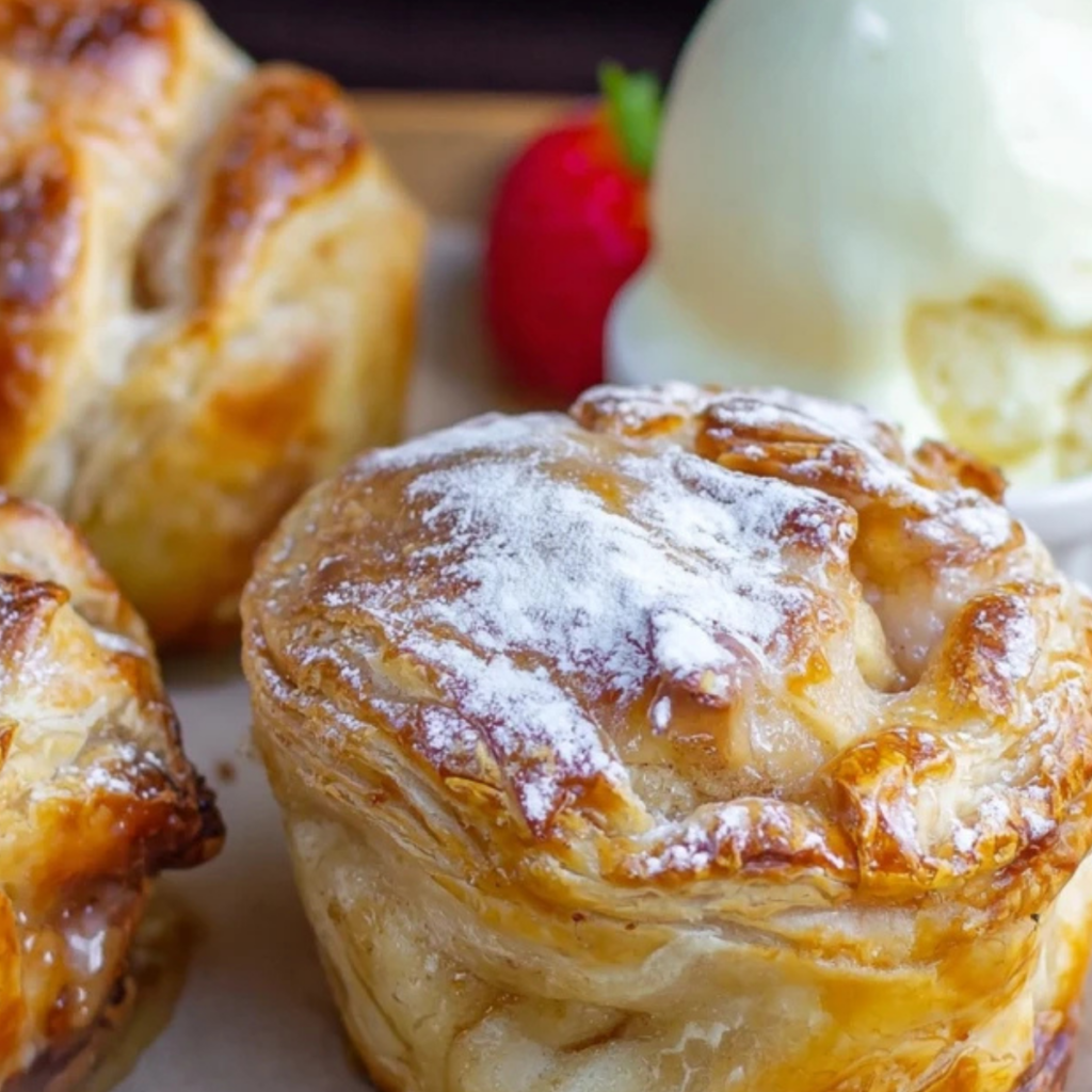 Mini Apple Pies With Puff Pastry – Easy Recipe - Yummy Temple