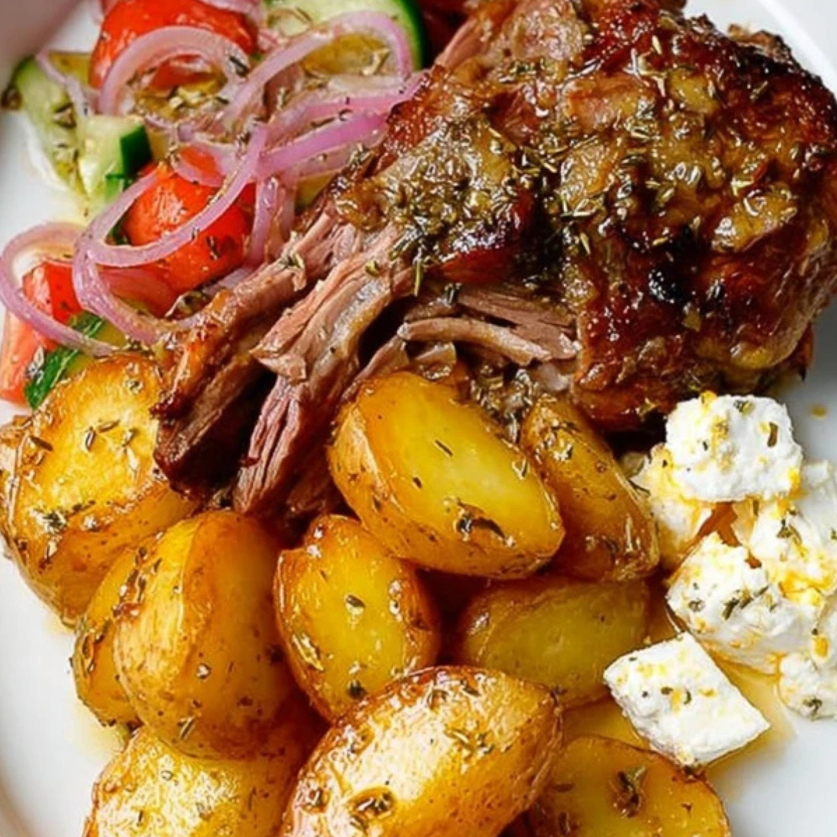 Greek Slow Roast Leg of Lamb with Potatoes – Easy Recipe - Yummy Temple