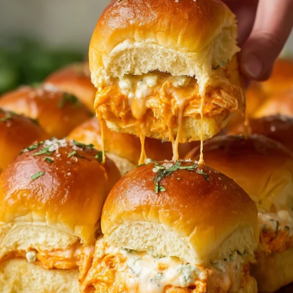 Sheet Pan Buffalo Chicken Sliders | Easy & Delicious Recipe - Yummy Temple