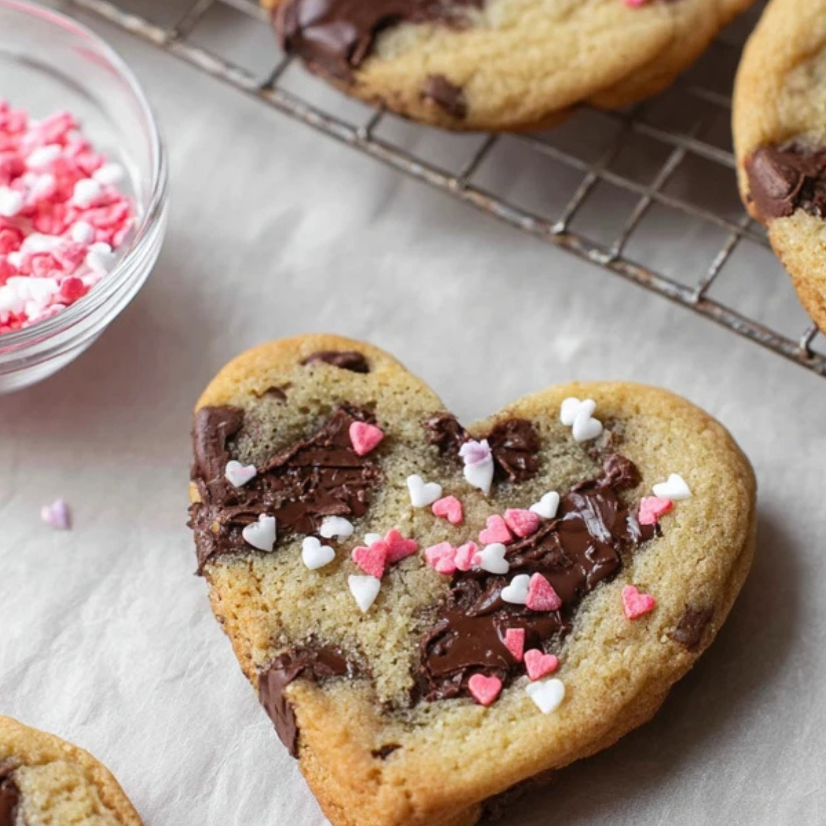 Heart Shaped Chocolate Chip Cookies – Easy & Delicious - Yummy Temple
