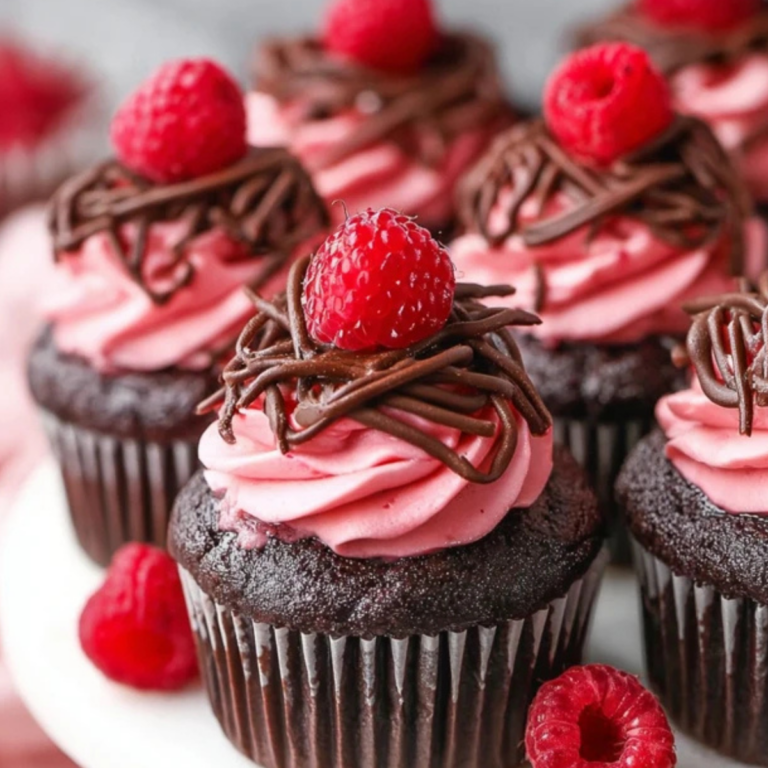 Raspberry Chocolate Cupcakes – Easy Bakery-Style Recipe - Yummy Temple