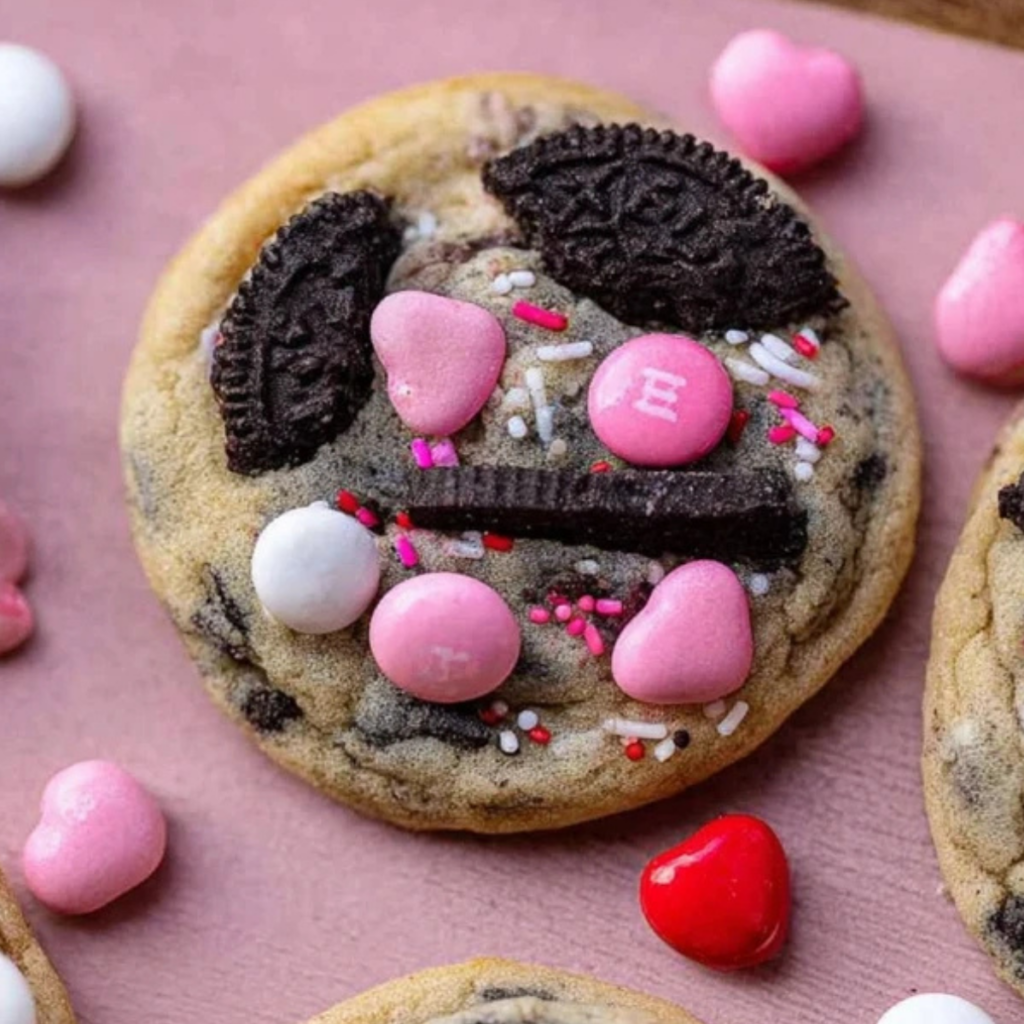 Valentine’s Day Oreo m&m’s Cookies – Best Chewy Recipe - Yummy Temple